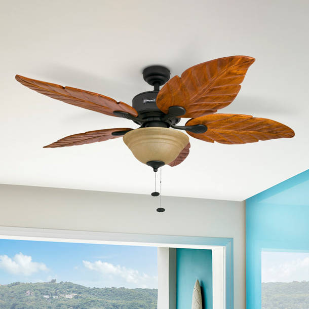 Honeywell Palm Island 52'' Indoor/Outdoor Ceiling Fan with Light Kit ...