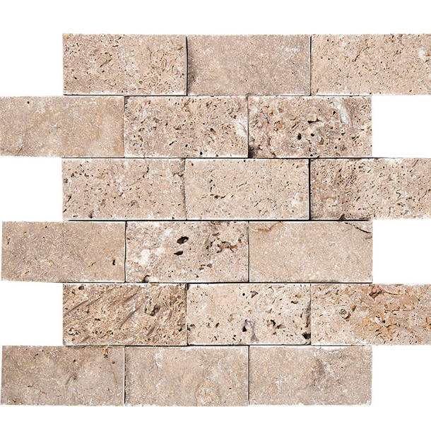 Stone & Tile Shoppe, Inc. Travertine Brick Joint Mosaic Wall & Floor ...