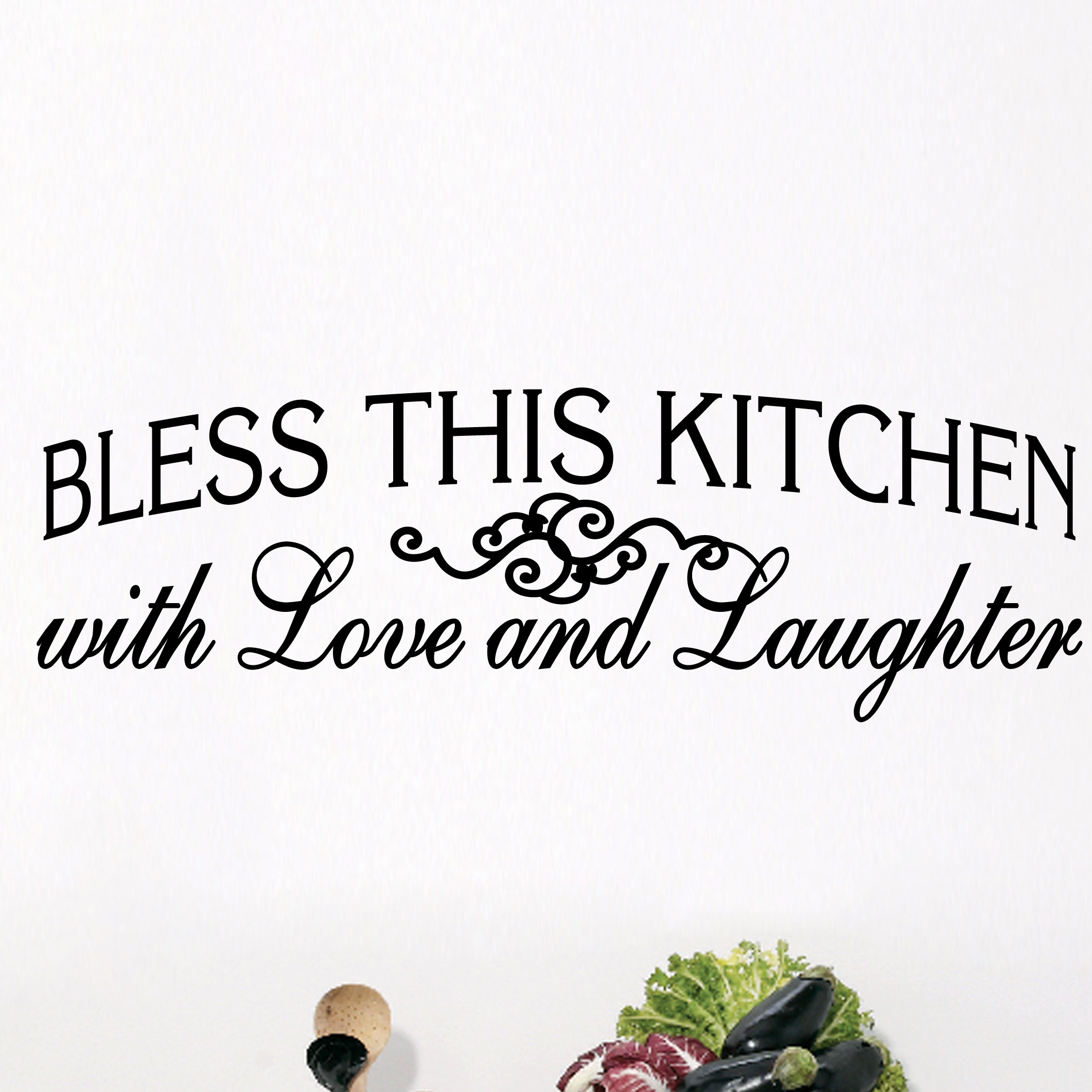 Charlton Home® Bless This Kitchen Wall Decal & Reviews | Wayfair