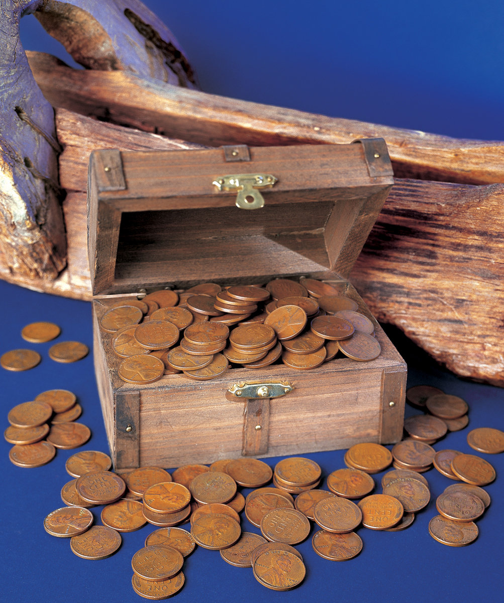 American Coin Treasure Lincoln Wheat Ear Pennies Treasure Chest ...
