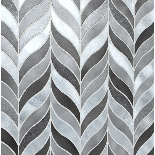WS Tiles Twilight 1" x 5" Aluminium Novelty Mosaic Tile | Wayfair
