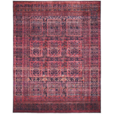 Bungalow Rose Red/Purple Rug | Wayfair