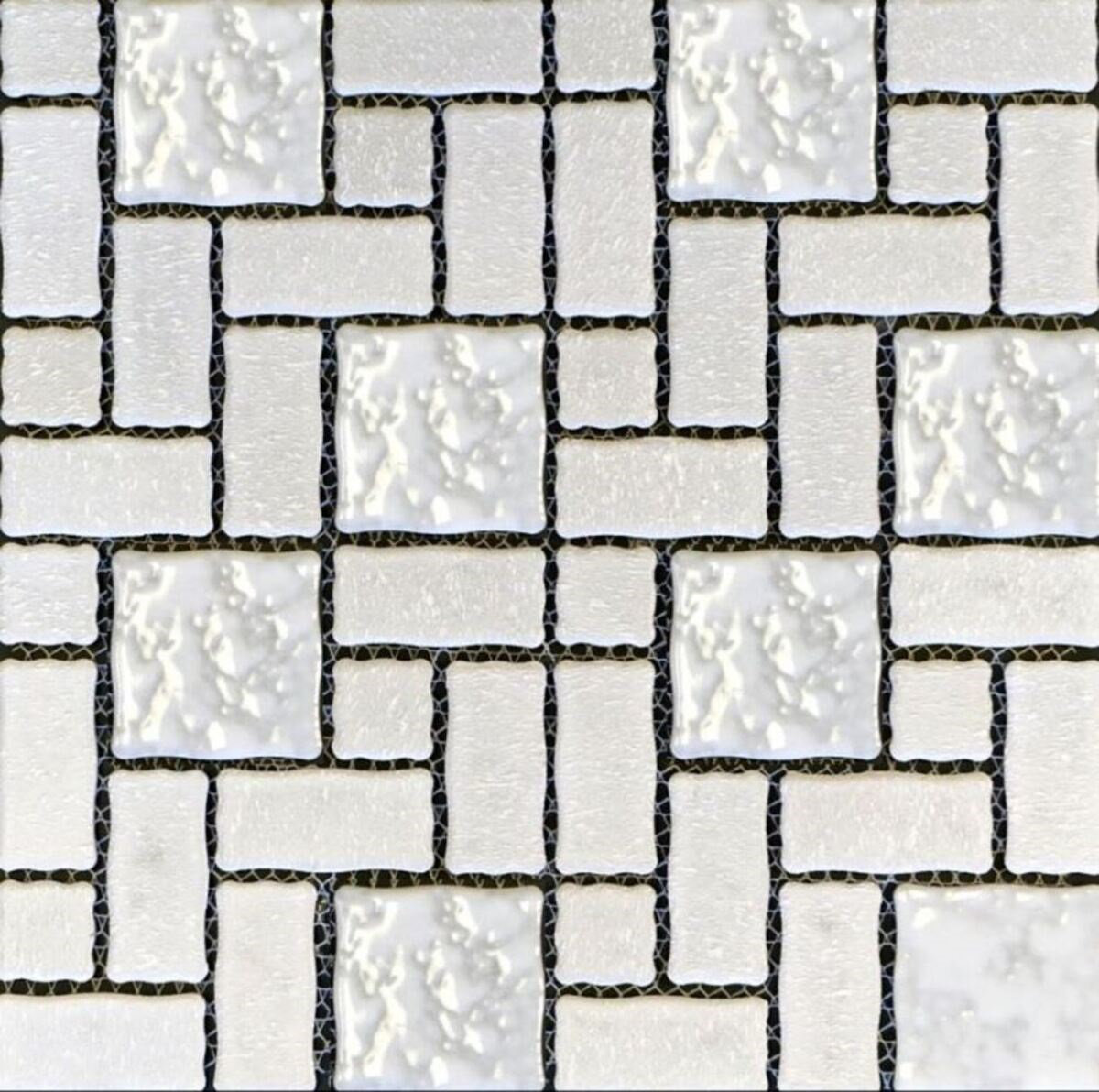 TENEDOS Straight Edge Porcelain Mosaic Sheet Wall Floor Use Tile ...