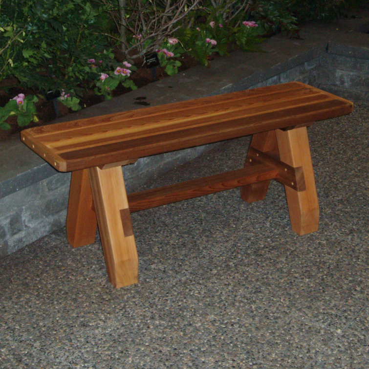 August Grove® Braymer Cedar Outdoor Bench | Wayfair