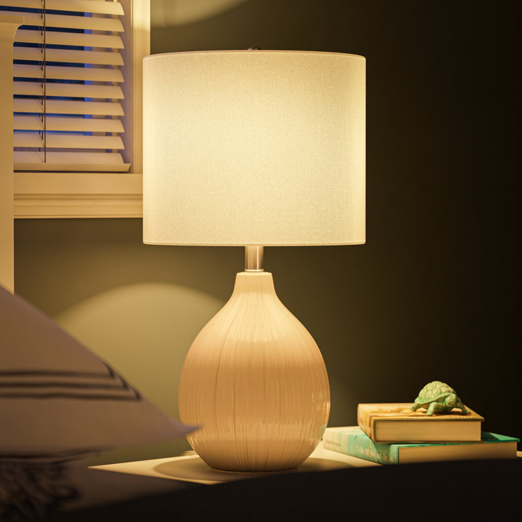17 Stories Javious 56.5Cm Cream Bedside Table Lamp | Wayfair.co.uk