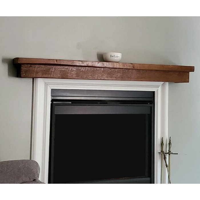 Creative Hardwoods Barn Wood Box Beam Fireplace Shelf Mantel & Reviews ...