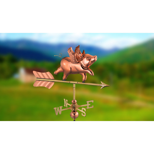 Trinx Flying PigWeathervane & Reviews | Wayfair