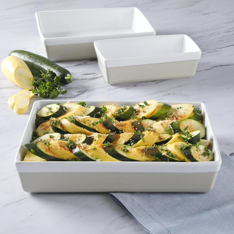 Martha Stewart 3 Piece Stoneware Bakeware Set & Reviews | Wayfair