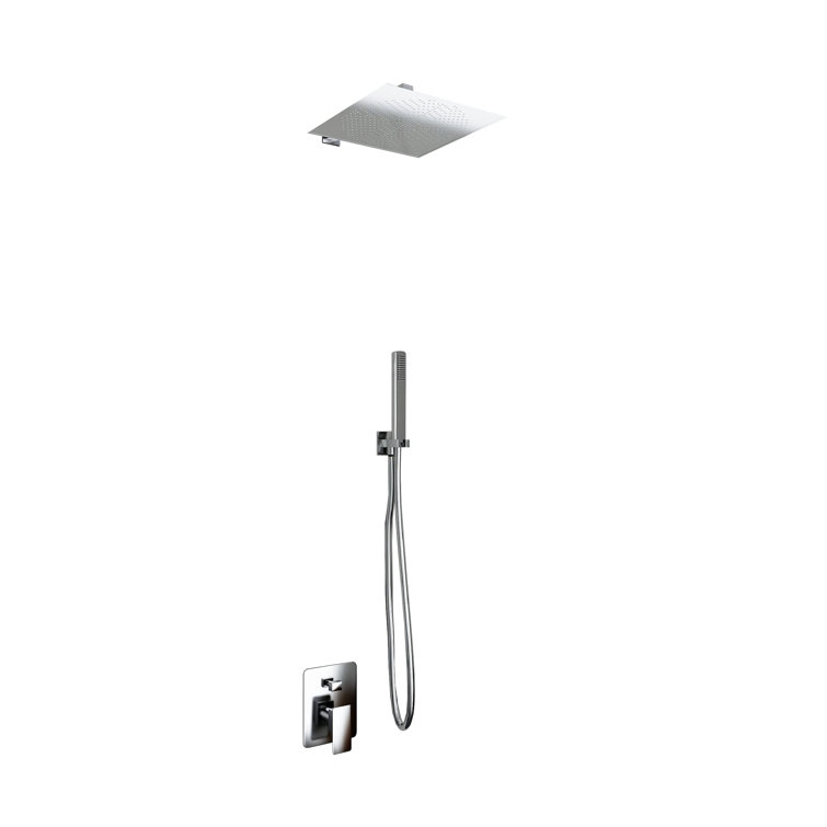 Ebern Designs Ghiwa 2 Way Shower Kit Dual Shower Head - Square ...