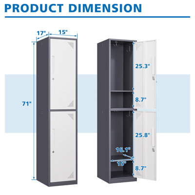 Steelcube 2 - Tier 2 - Section 15'' Wide Gym Locker & Reviews | Wayfair