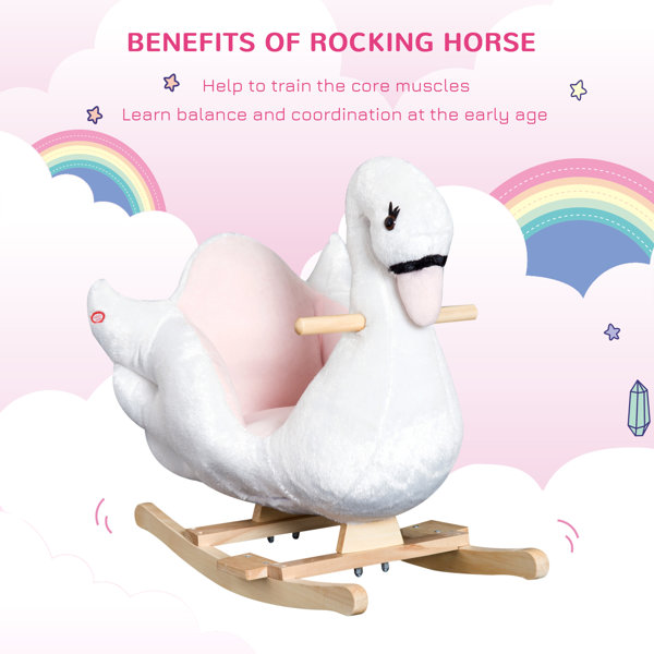 Qaba Kids Plush Toy Swan Style Rocker & Reviews | Wayfair