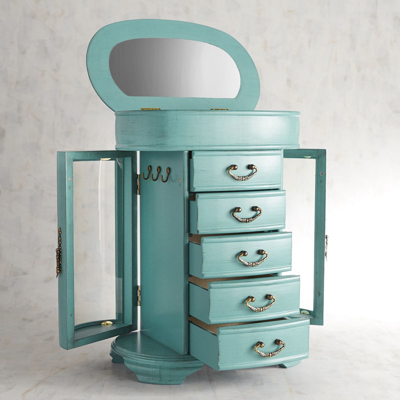 One Allium Way® 2 Door Wood Jewelry Box & Reviews | Wayfair