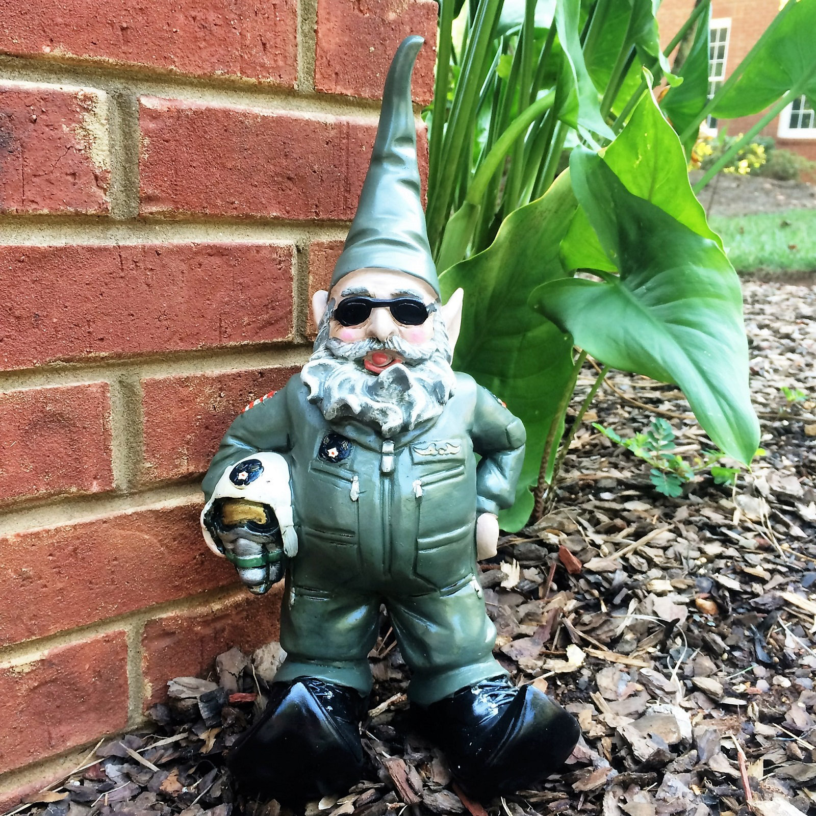 HomeStyles American Hero Gnome Airforce Military Soldier Garden Statue ...