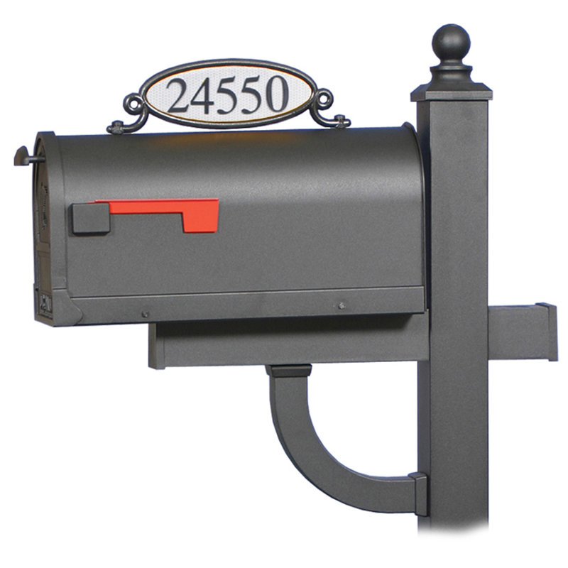 Gibraltar Mailboxes Reflective, Plastic, Address Number Plaque, Black ...
