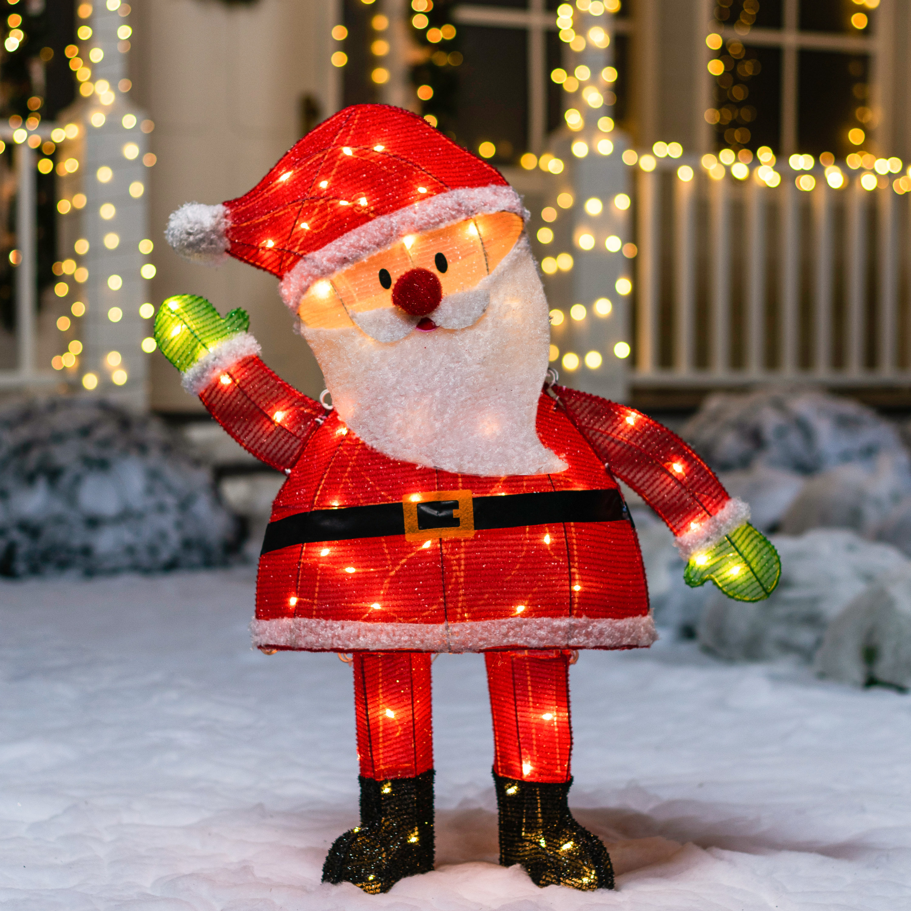 Joiedomi Tinsel Santa Lighted Display | Wayfair