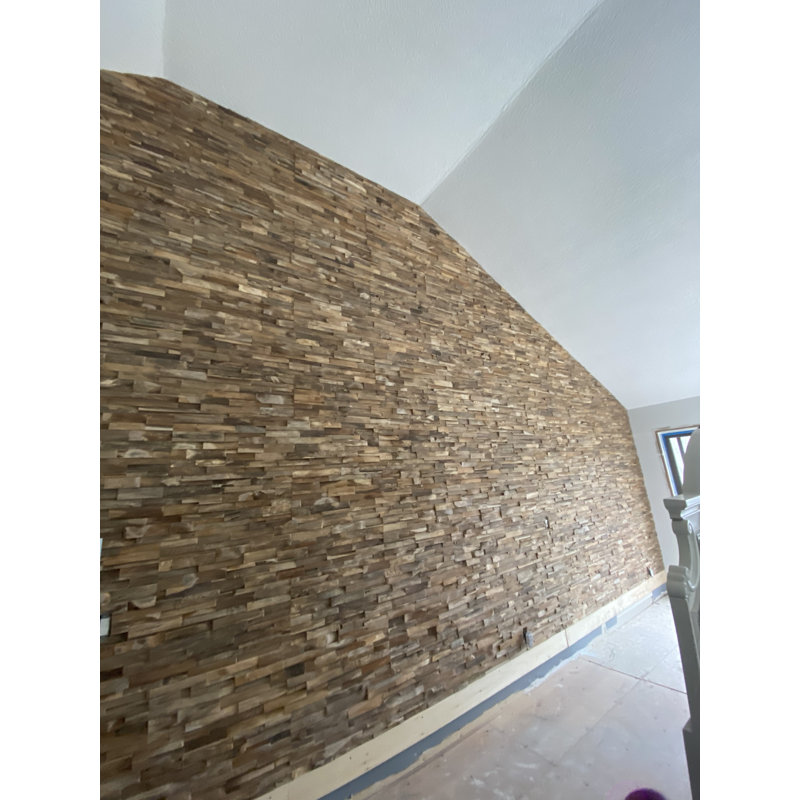 Java Creations Matrix 12" x 48" Reclaimed Engineered Wood Wall Paneling ...