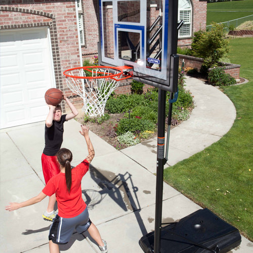 Lifetime Height Adjustable Portable Basketball Hoop (48" Polycarbonate ...