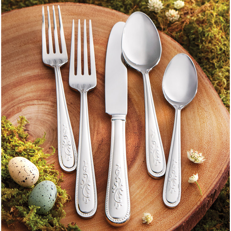 Lenox Opal Innocence Stainless Steel Flatware Set & Reviews | Wayfair