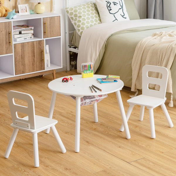 Zoomie Kids Kupar Kids 3 Piece Round and Chair Set | Wayfair