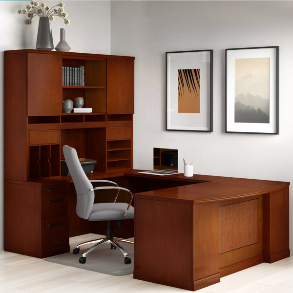 Mayline Sorrento Series U-Shape Executive Desk with Hutch - Wayfair Canada