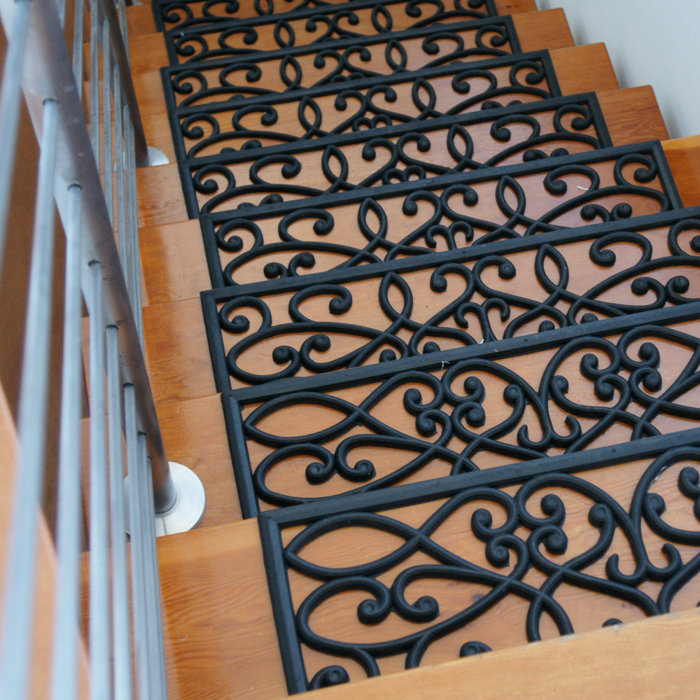 Rubber-Cal, Inc. New Amsterdam Black Stair Treads & Reviews | Wayfair