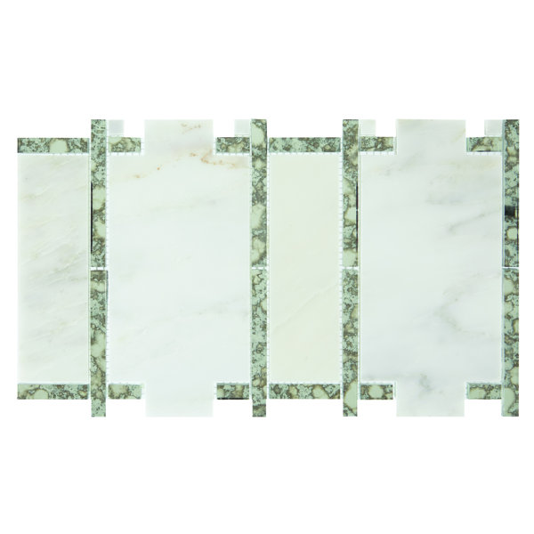 Daltile Lavaliere First Snow Natural Stone Mosaic Wall Tile | Wayfair