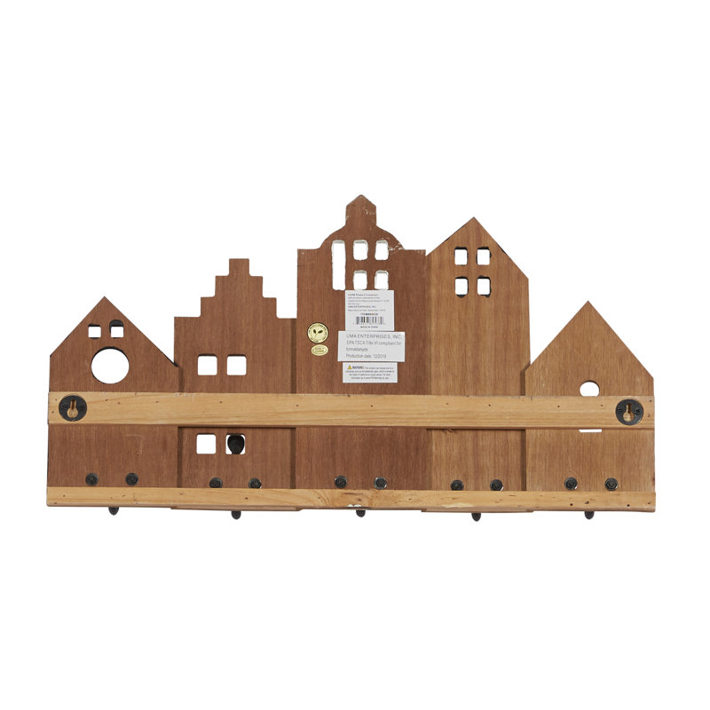 Sand & Stable Cayden Wall Mounted Coat Rack in Black/Brown & Reviews ...