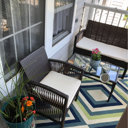 George Oliver Turnbow Geometric Indoor / Outdoor Area Rug in Green ...