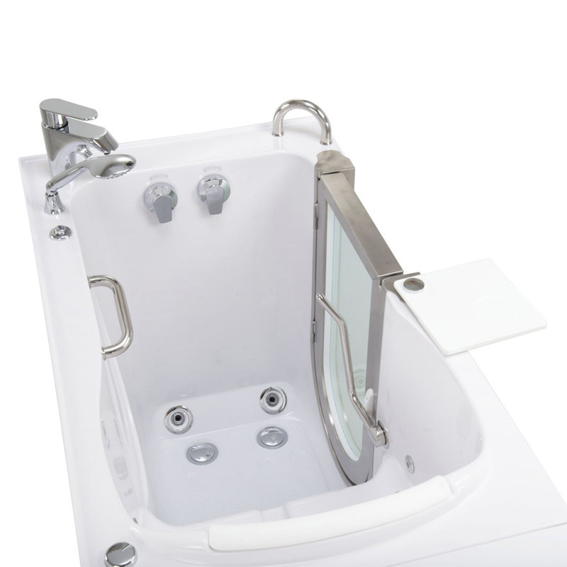 Ella Walk In Bath 52.25'' x 29.75'' Walk-in Whirlpool Acrylic Bathtub ...