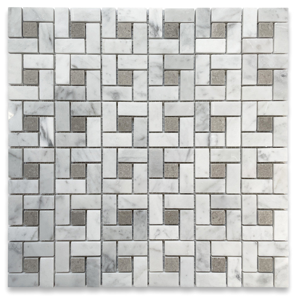 Marble Online 12" x 12" Marble Pinwheel Mosaic Wall & Floor Tile | Wayfair
