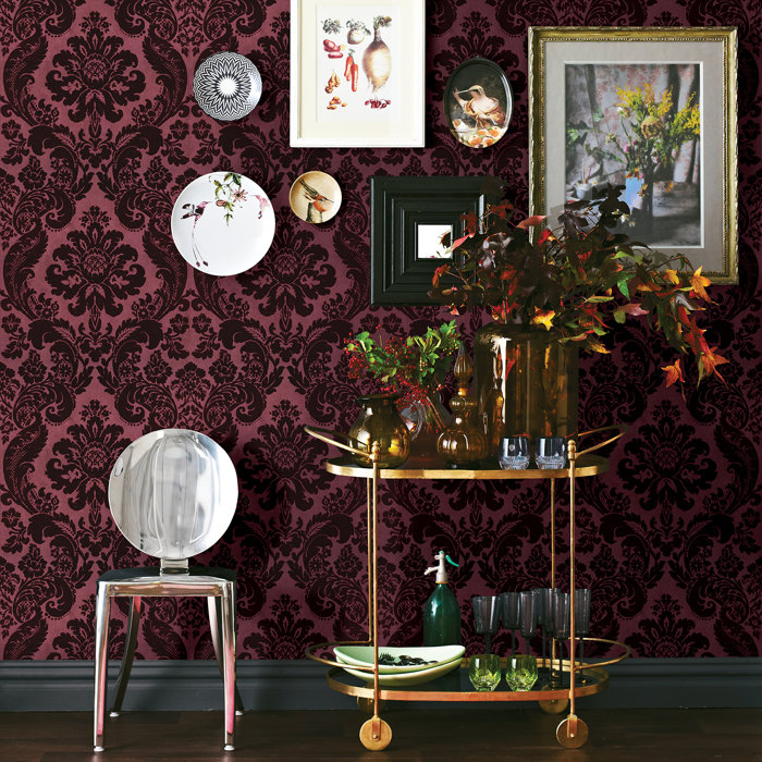 Birch Lane™ Melvin Damask Wallpaper & Reviews | Wayfair