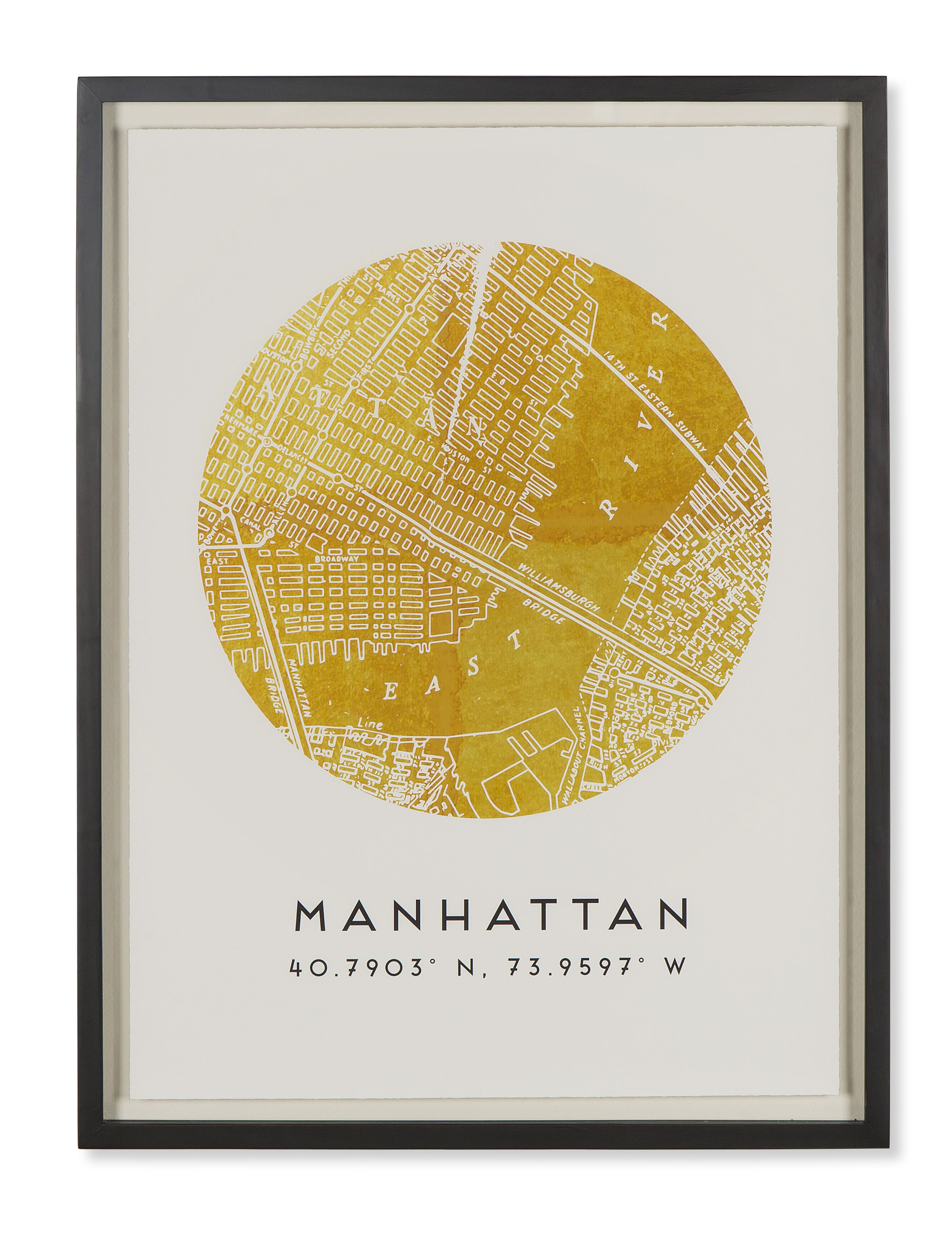 Resource Decor Manhattan Coordinates - Picture Frame Graphic Art | Wayfair