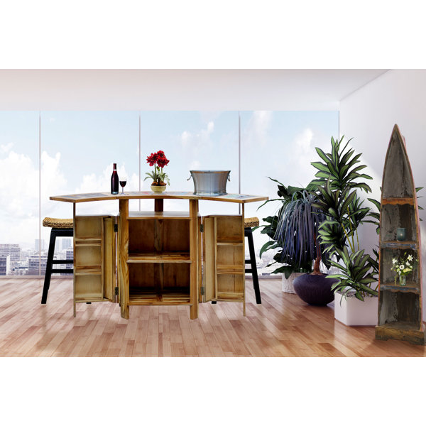 Loon Peak® Barnes Teak Home Bar & Reviews | Wayfair