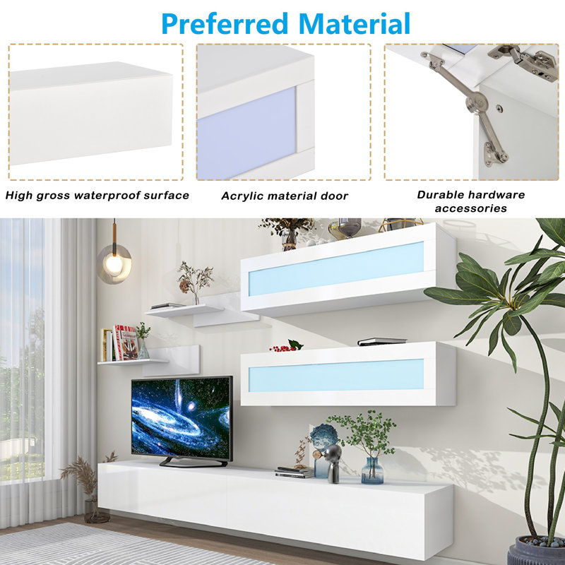 Wrought Studio Floating Entertainment Center for TVs up to 75" | Wayfair