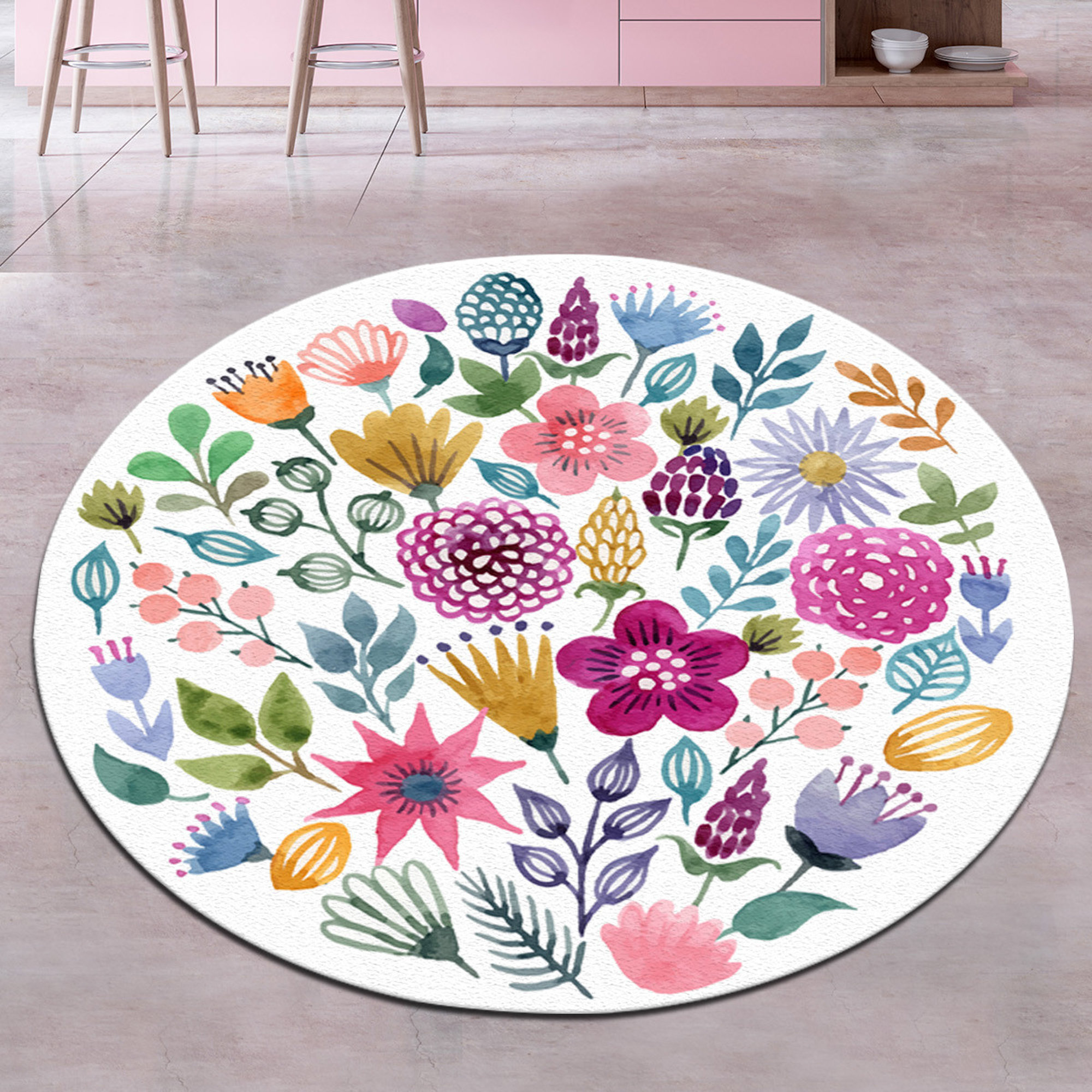 Bless international Pink/Green/Yellow Rug & Reviews | Wayfair