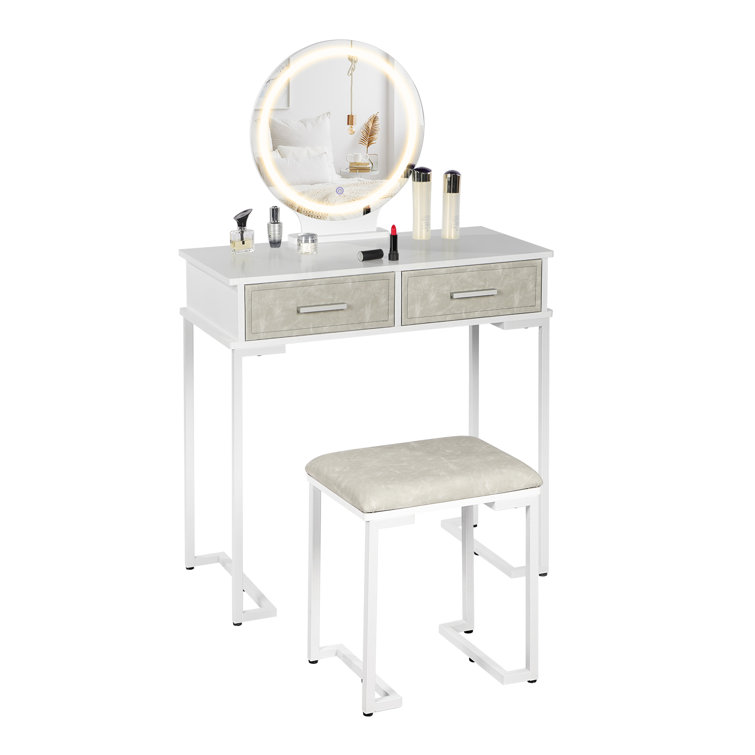 Brayden Studio Irmlind Dressing Table with Mirror | Wayfair.co.uk