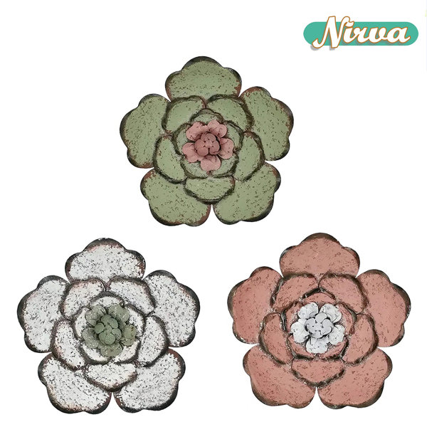 Nirva Vim Multiple Layer Flower Metal Wall Art - Wayfair Canada