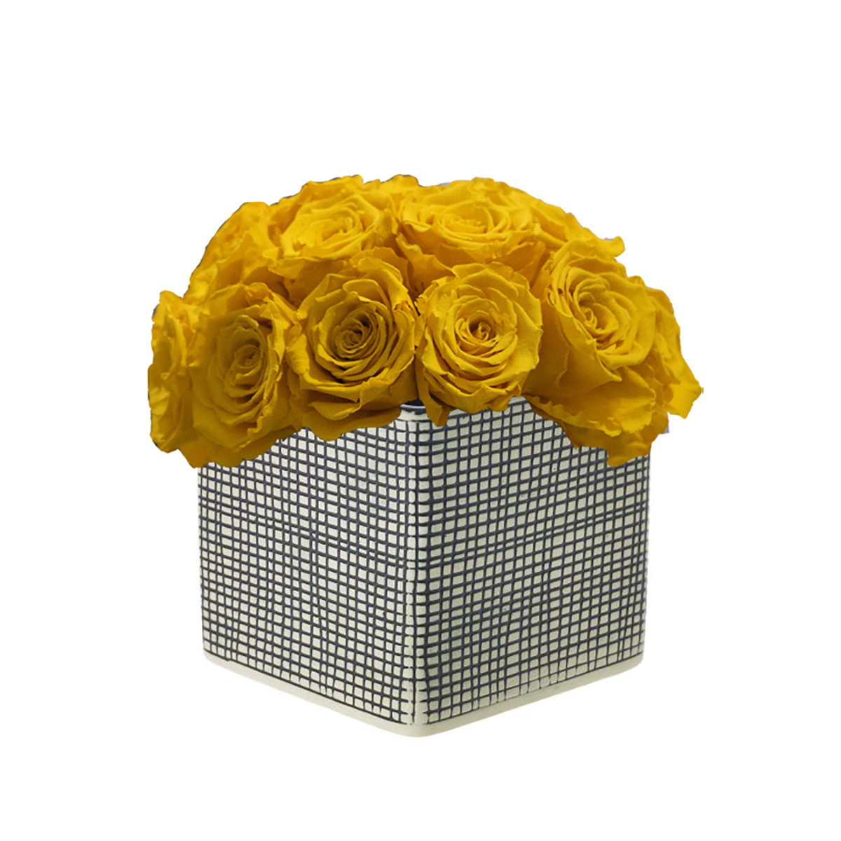 Fiorebela Napoli Tiled Roses Floral Arrangement in Vase | Wayfair