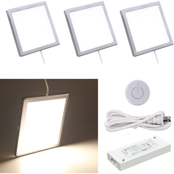 VST Under Cabinet Mini Panel Lighting 3PCS 3.94Inch DC12V with Wireless ...