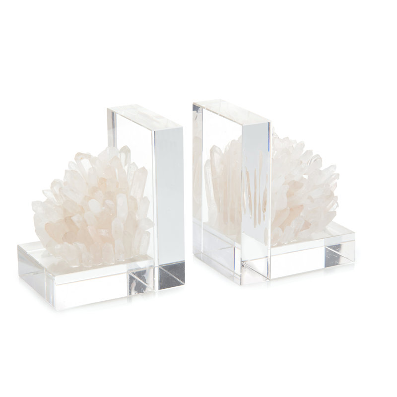 John-Richard Quartz Crystal Bookends | Perigold