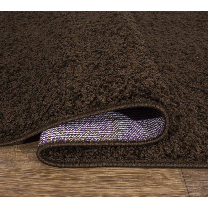 Latitude Run Deepa Shaggy Dark Brown Rug | Wayfair.co.uk