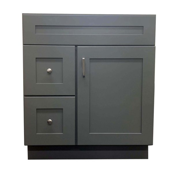Niturra 30'' Single Bathroom Vanity Base Only in Gray & Reviews | Wayfair