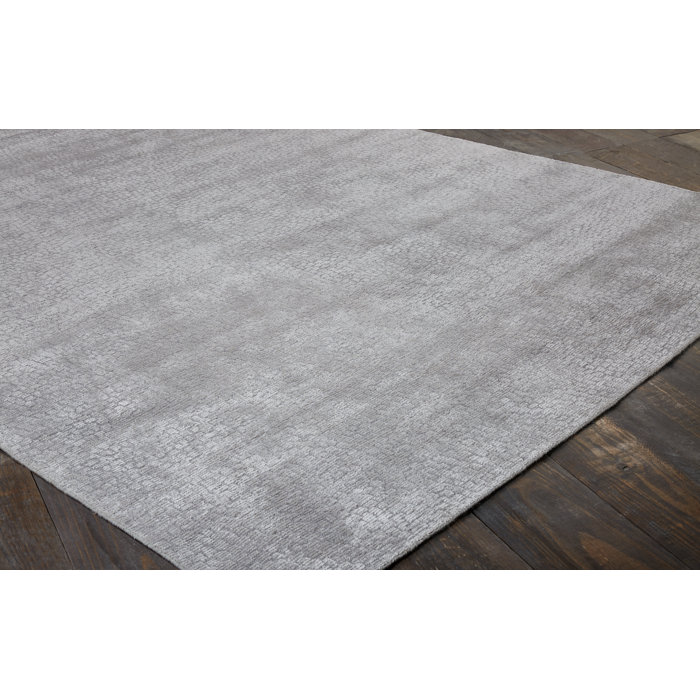 Everly Quinn Luxora Handmade Hand Loomed Gray Rug & Reviews | Wayfair