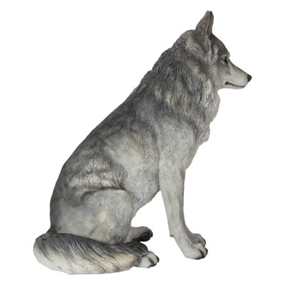 Hi-Line Gift Ltd. Sitting Wolf Statue | Wayfair