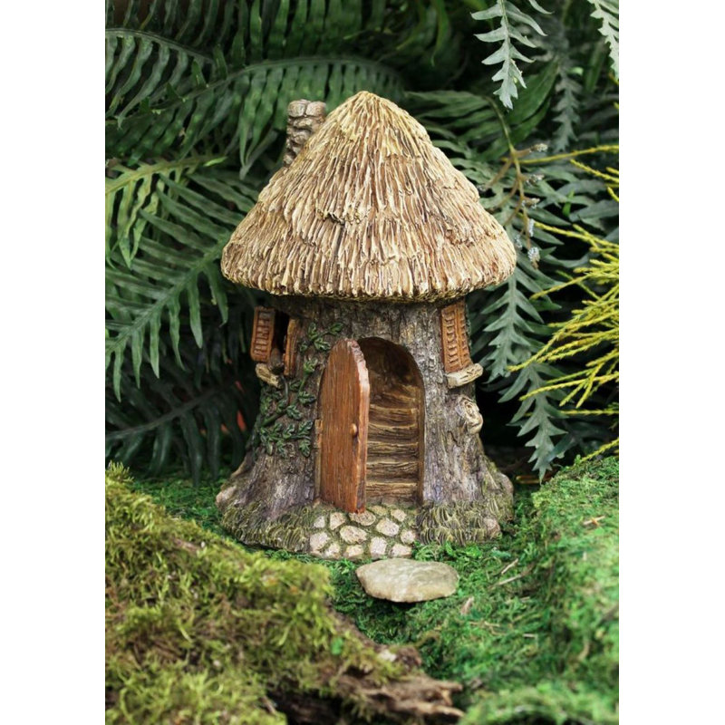 August Grove® Avedik Elf Tree House Gnome Home Fairy Garden | Wayfair