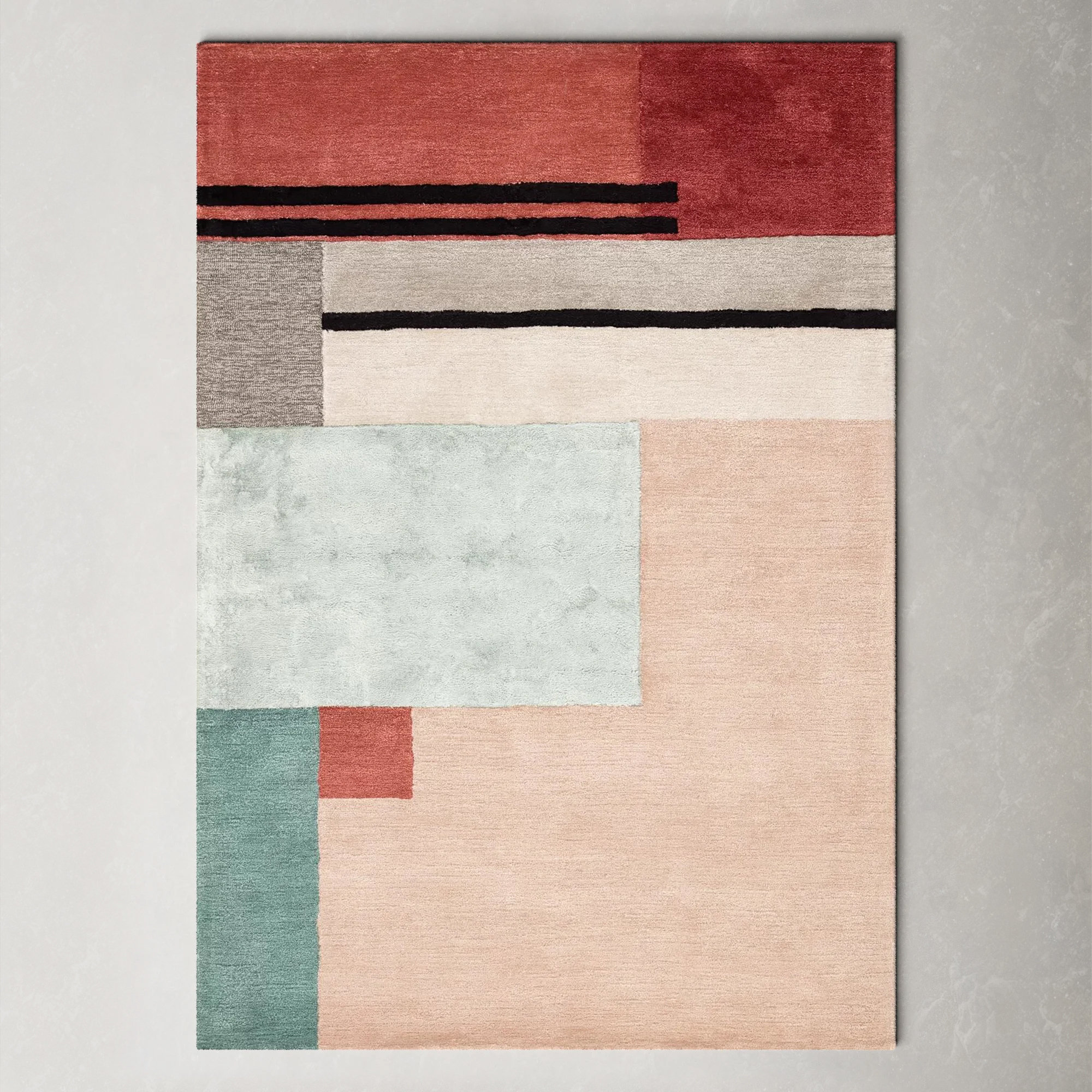 AllModern Runway Geometric Handmade Tufted Beige Area Rug & Reviews ...