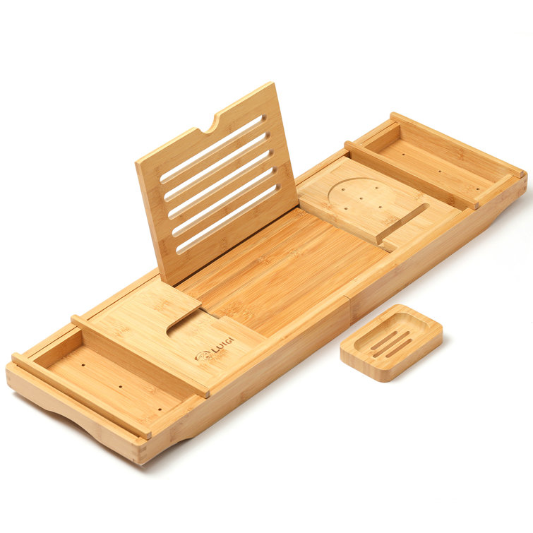 Luigi House Freestanding Bamboo Bath Caddy | Wayfair
