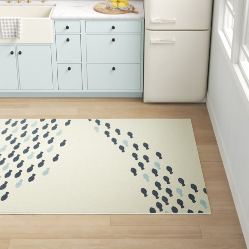 Sand & Stable Luanda Cream/Navy/Blue Area Rug | Wayfair