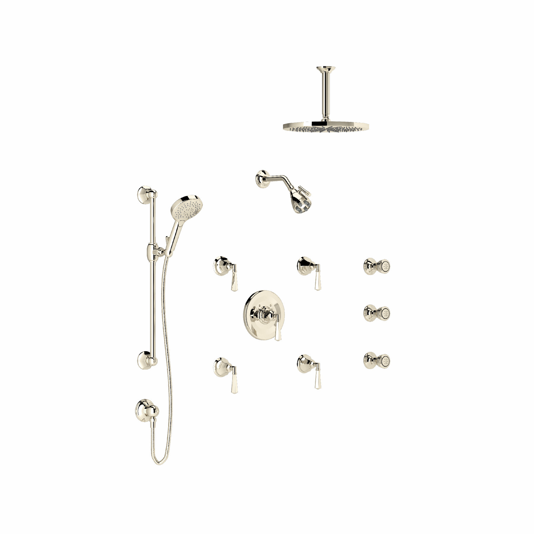 House of Rohl Palladian Pressure Balanced Complete Shower System with ...