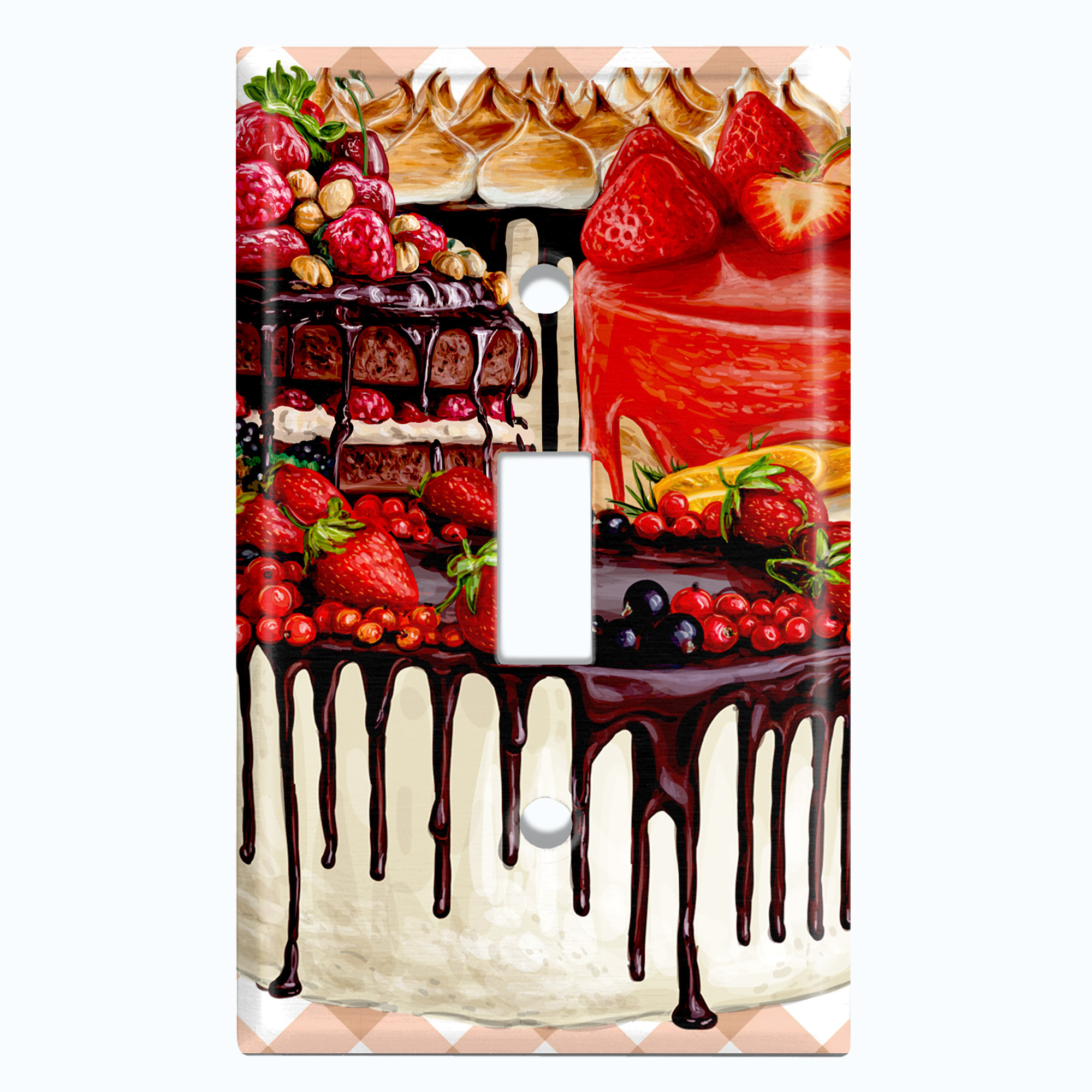 WorldAcc Layered Chocolate Cake Party Toggle Light Switch Wall Plate ...
